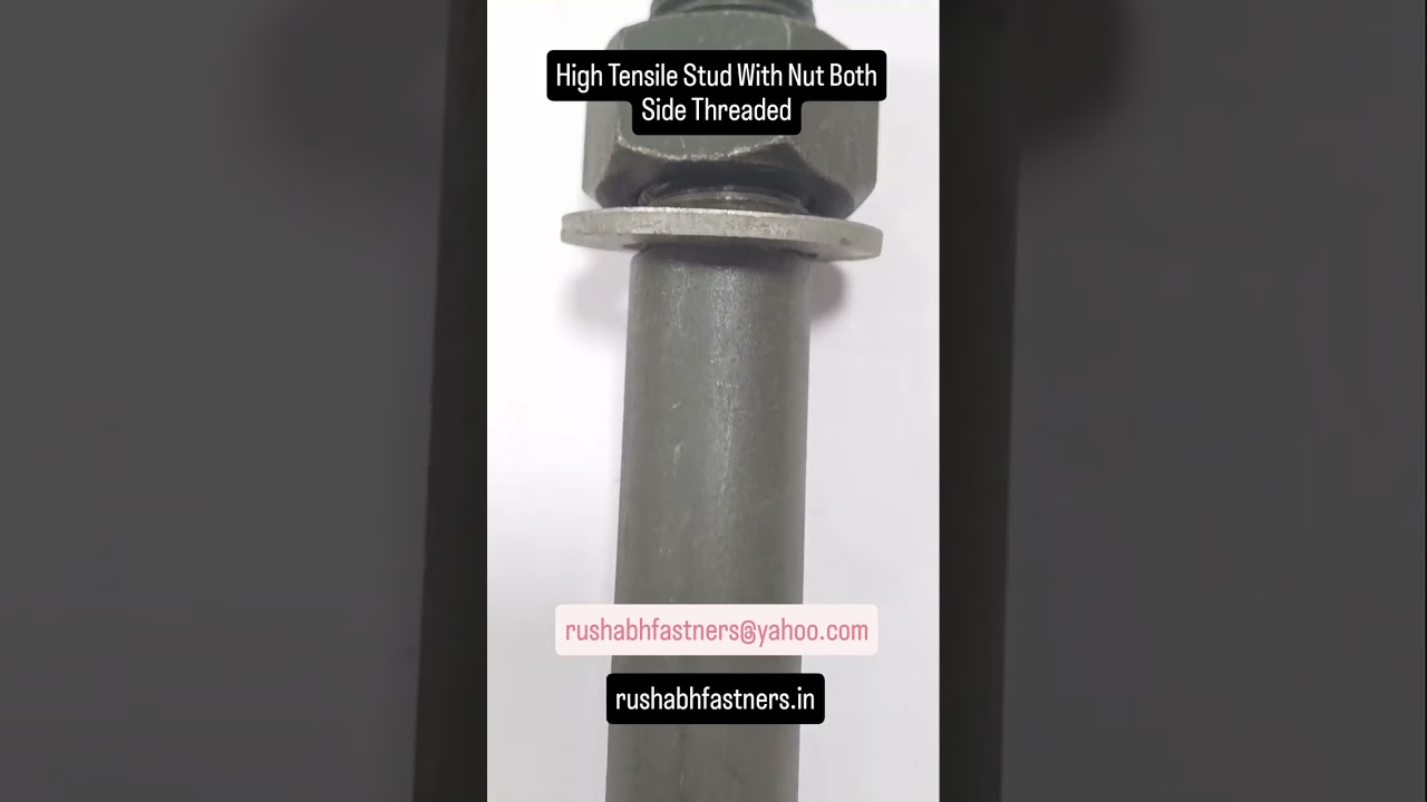 High Tensile Stud With Nut Both Side Threaded | Rushabh Fastners | Hex Nut Bolt Stud Manufacturer