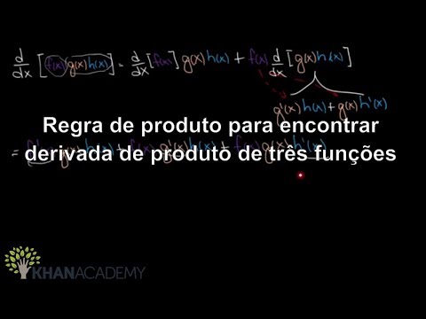 Regra do produto para calcular a derivada do produto de três funções ...