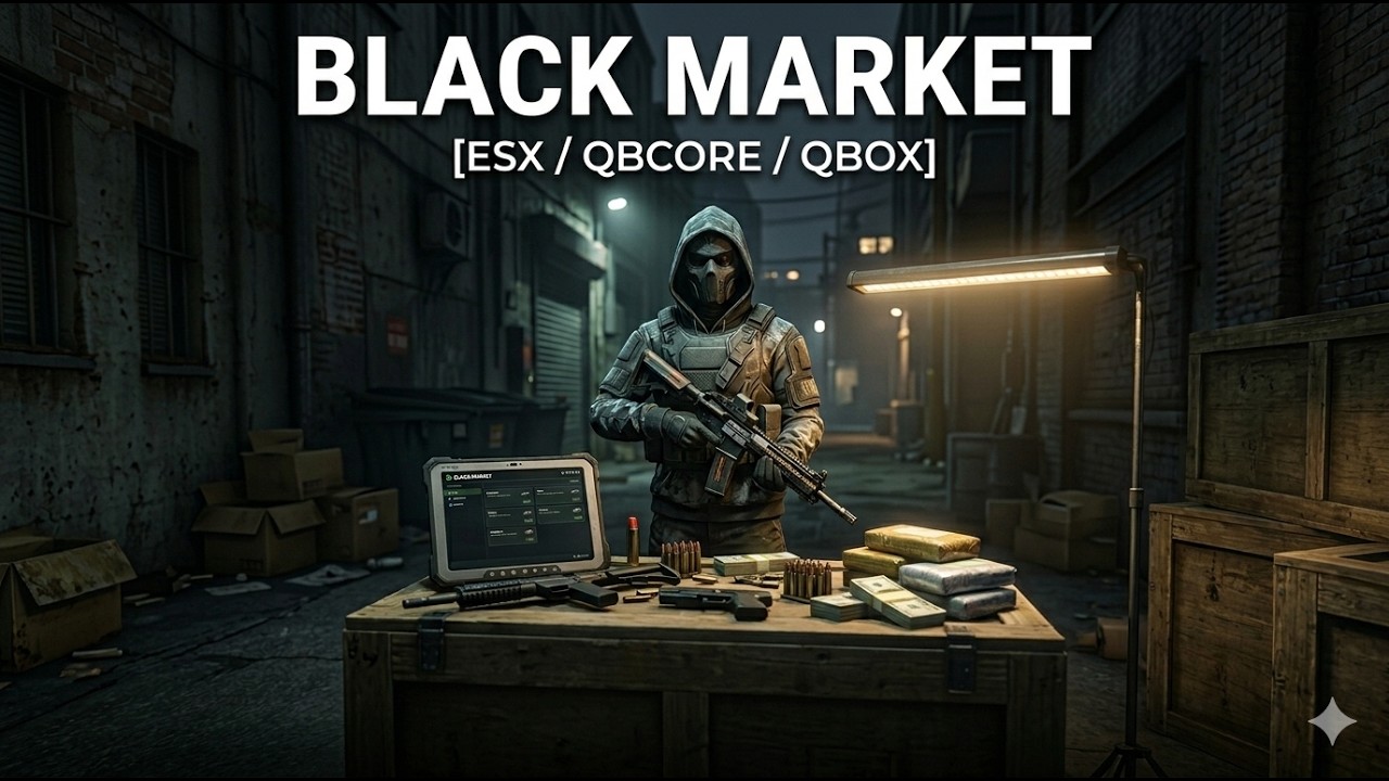 [FREE] 🕵️‍♂️ Advanced Blackmarket System | Illegal Items | ESX / QBCore / QBox | MJ DEVELOPMENT