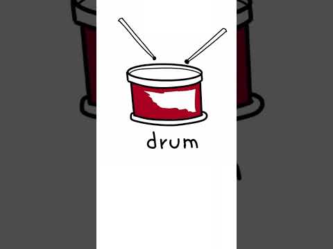 D Letter word Drum #drawing #colouring