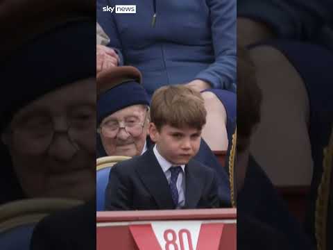 Prince Louis mimics brother at VE Day