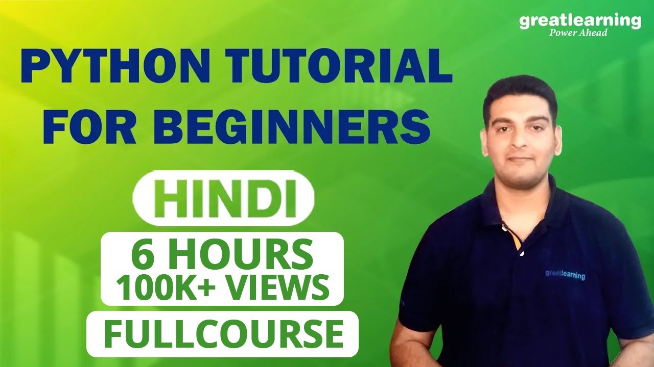 Python Tutorial for Beginners in Hindi | Python Hindi Full Course | Python Tutorial | Great Learning