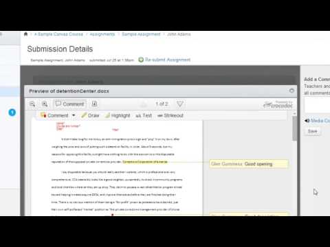 Instructors Comments on Assignments