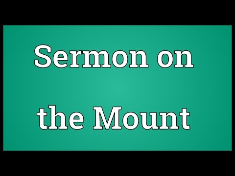 Sermon on the Mount Meaning