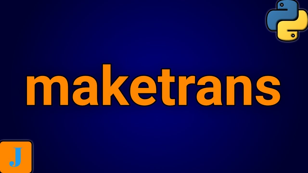 Python String maketrans