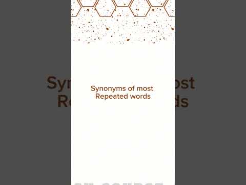 Synonyms of most Repeated words #grevocabulary #crashcourse #vocabularylist #vocabularywords