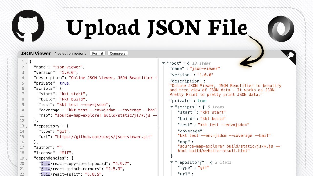 How to add a JSON file on GitHub (Repository Update)