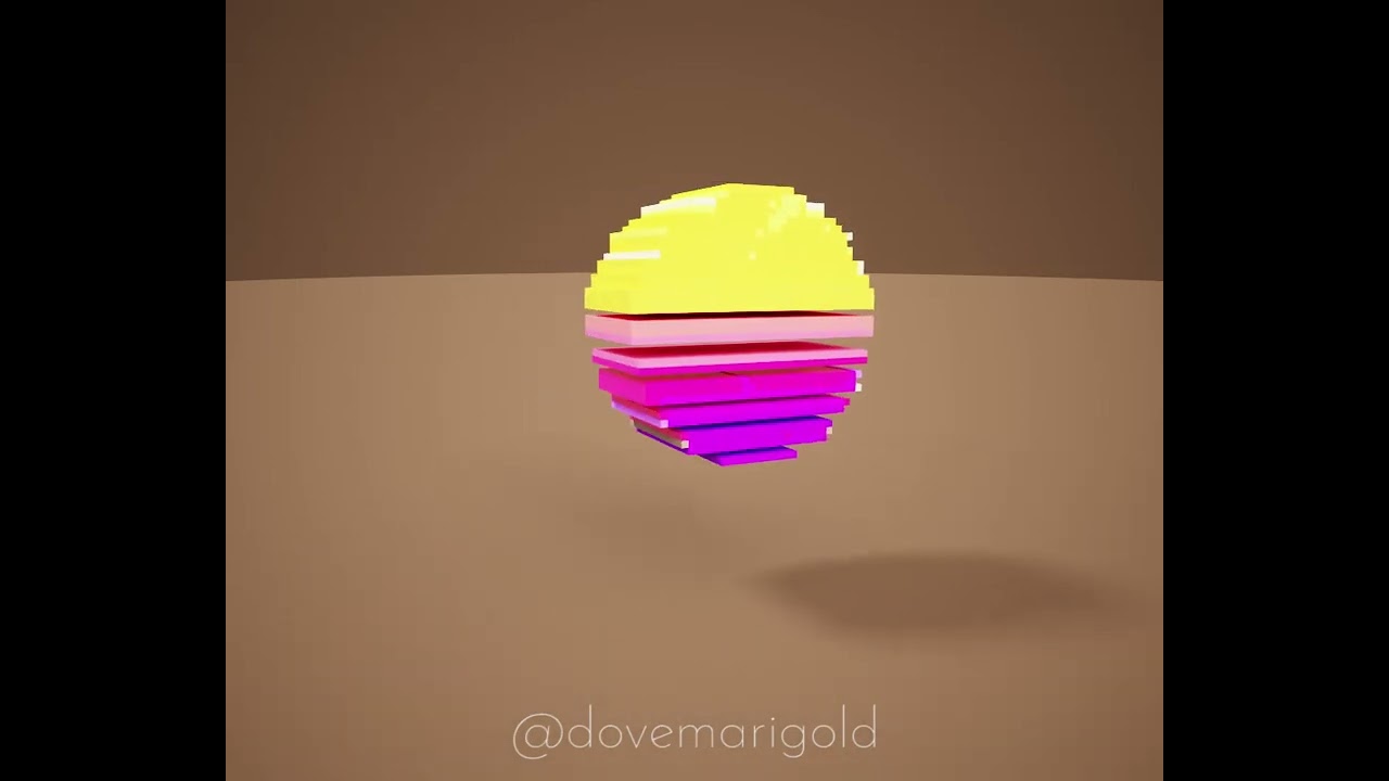 Sunset Vaporwave 🌇 Voxel Art NFT