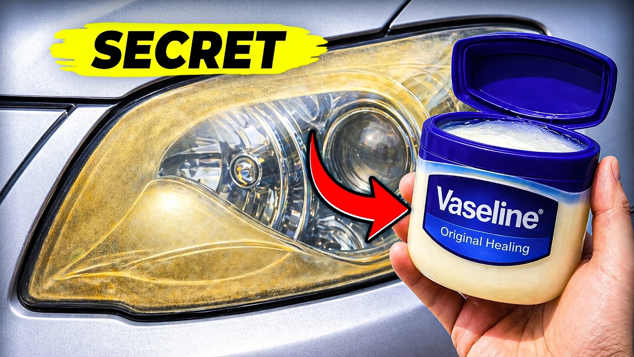 Restore Old Headlights to NEW in 1 Minute with Vaseline! Genius Trick