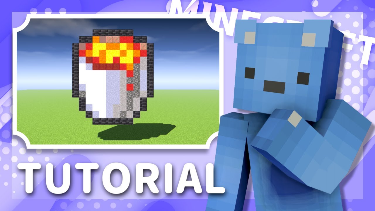 Minecraft Pixel Art - 16x - Lava Bucket Tutorial