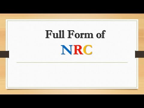 Full Form of NRC || Did You Know?