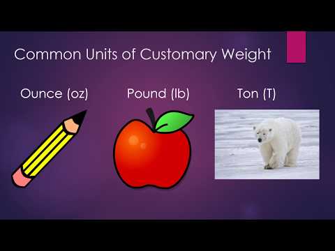 How to Convert Customary Weight