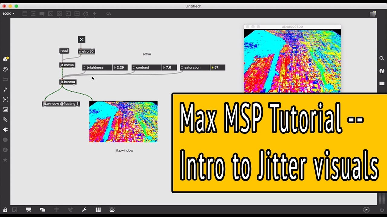 Max MSP Tutorial -- Intro to Jitter - pt 1