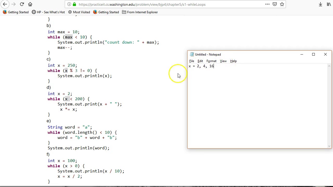 Building Java Programs Chapter 5 Self Check 5.1 whileLoop