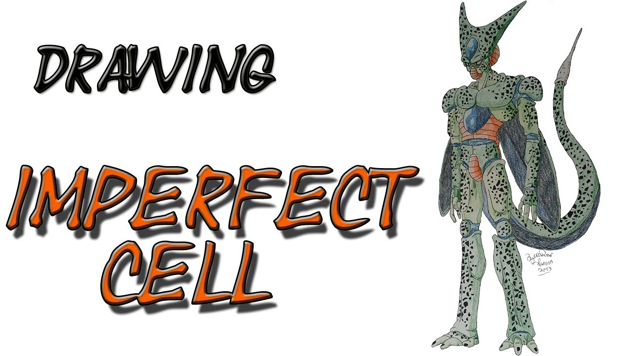 Drawing Imperfect Cell from Dragon Ball Z by Zaromaru