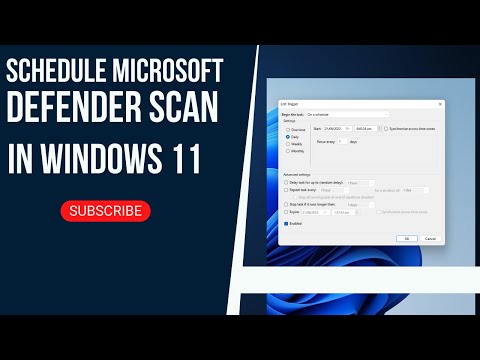Schedule Microsoft Windows Defender Scan In Windows 11