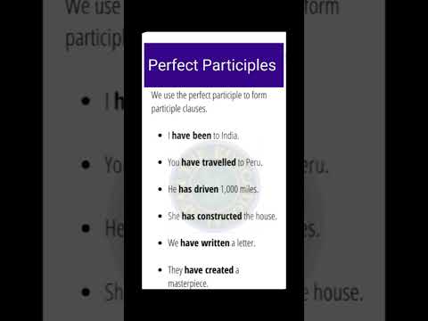 Perfect Participle #shorts #englishgrammar #teeducationalspan