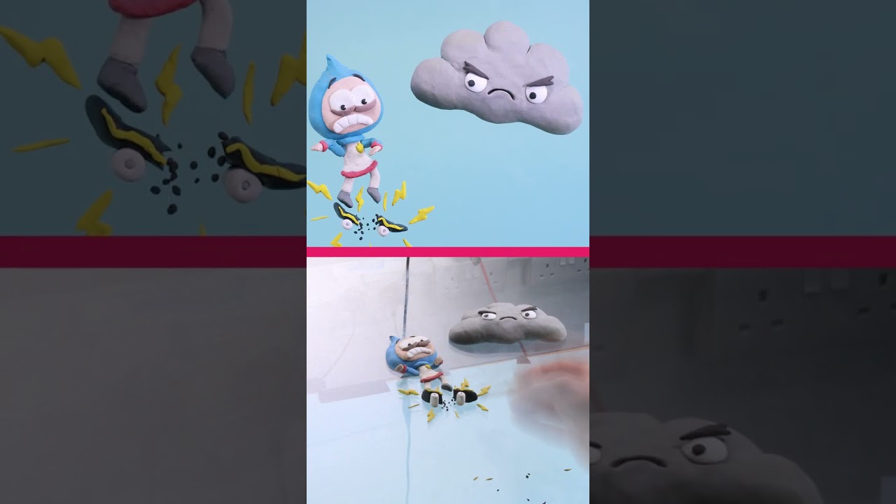 STOP MOTION: Boy Goes Skating (Animation Meme) #boyanddragon #shorts