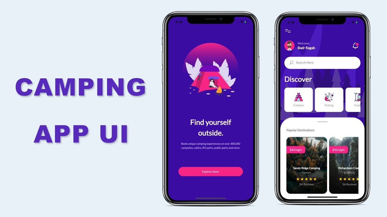 Flutter UI - Camping App - Speed Code
