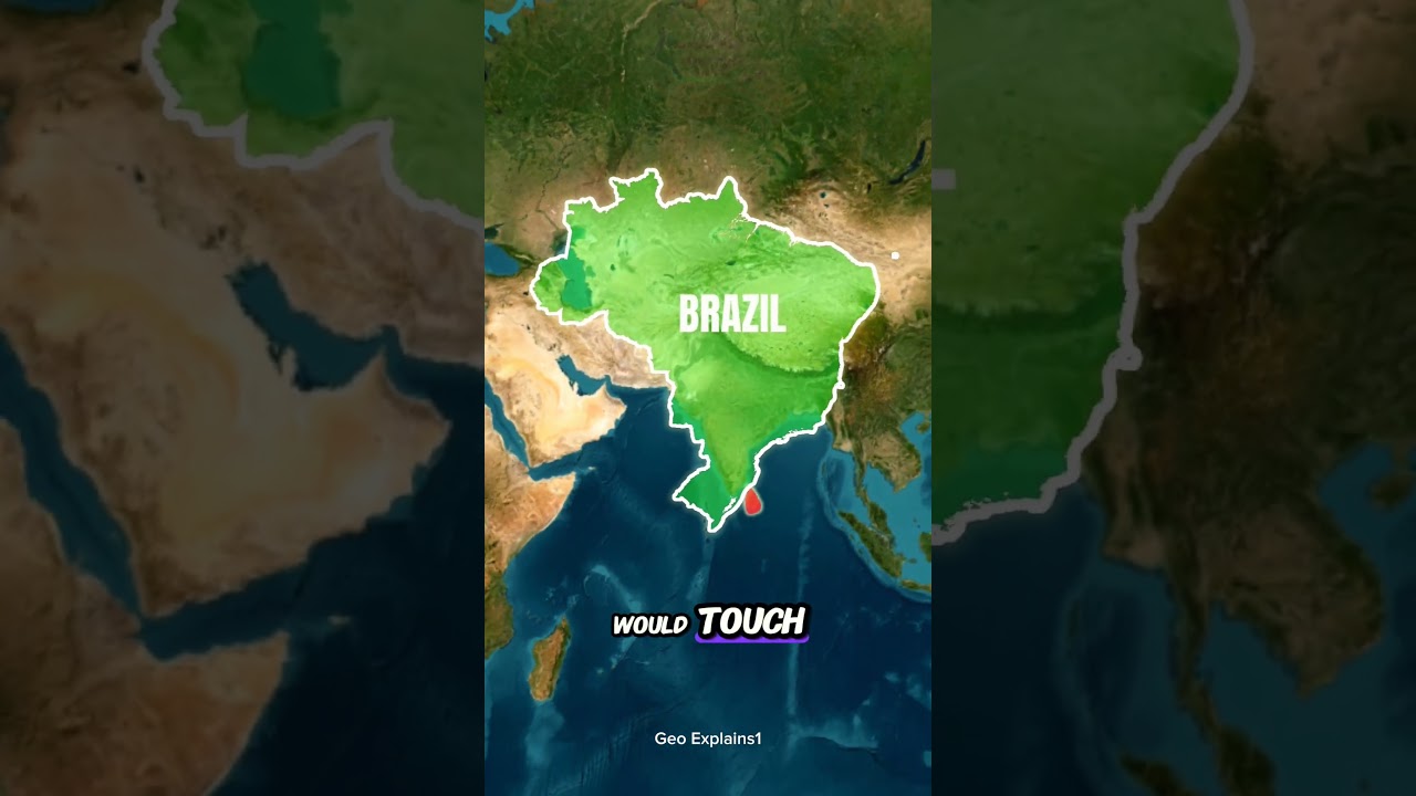Brazil Real Size 🧐 #brazil #mapanimation #europe #nigeria #mercatorprojection