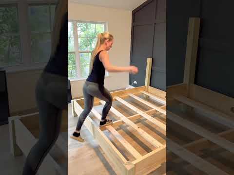 Easy diy bed that is sturdy for activities #diy #build #diybed #bedroom #homediy #budgetdiy #home