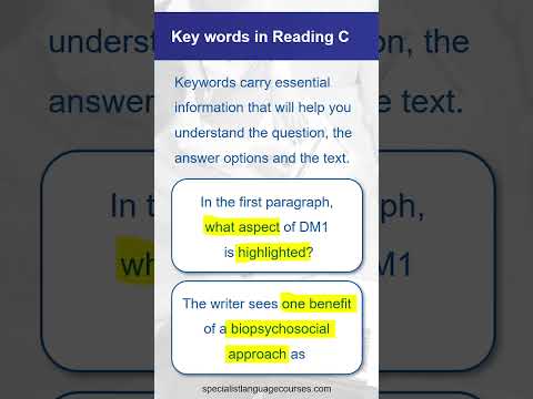 KEYWORDS in OET Reading 🔑 📚