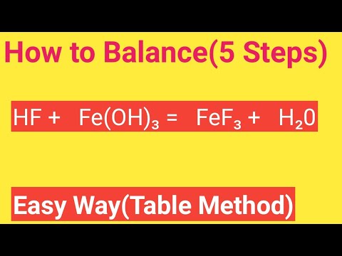 HF +Fe(OH)3 =FeF3 +   H20 Balanced Equation|Hydrofluoric Acid +Iron(III) Hydroxide Balanced Equation
