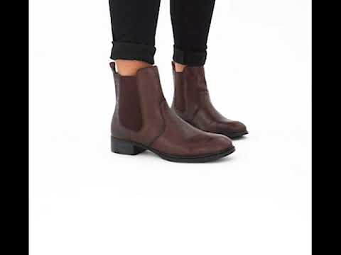 | Shuperb™ Rieker Ladies Leather Chelsea Boots Brown