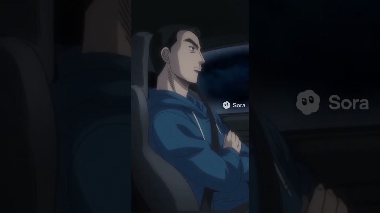if initial d had self driving cars #fyp #meme