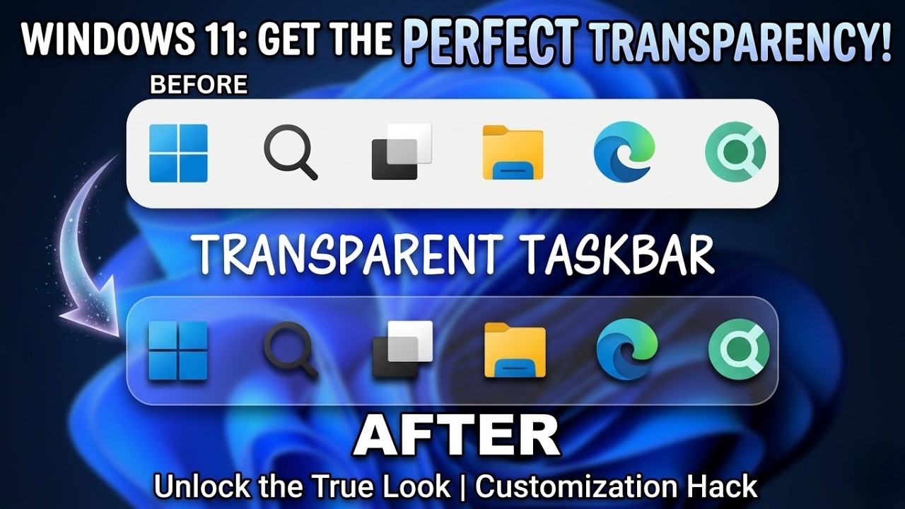 Make Taskbar Transparent in Windows 10/11  (Easy Method)