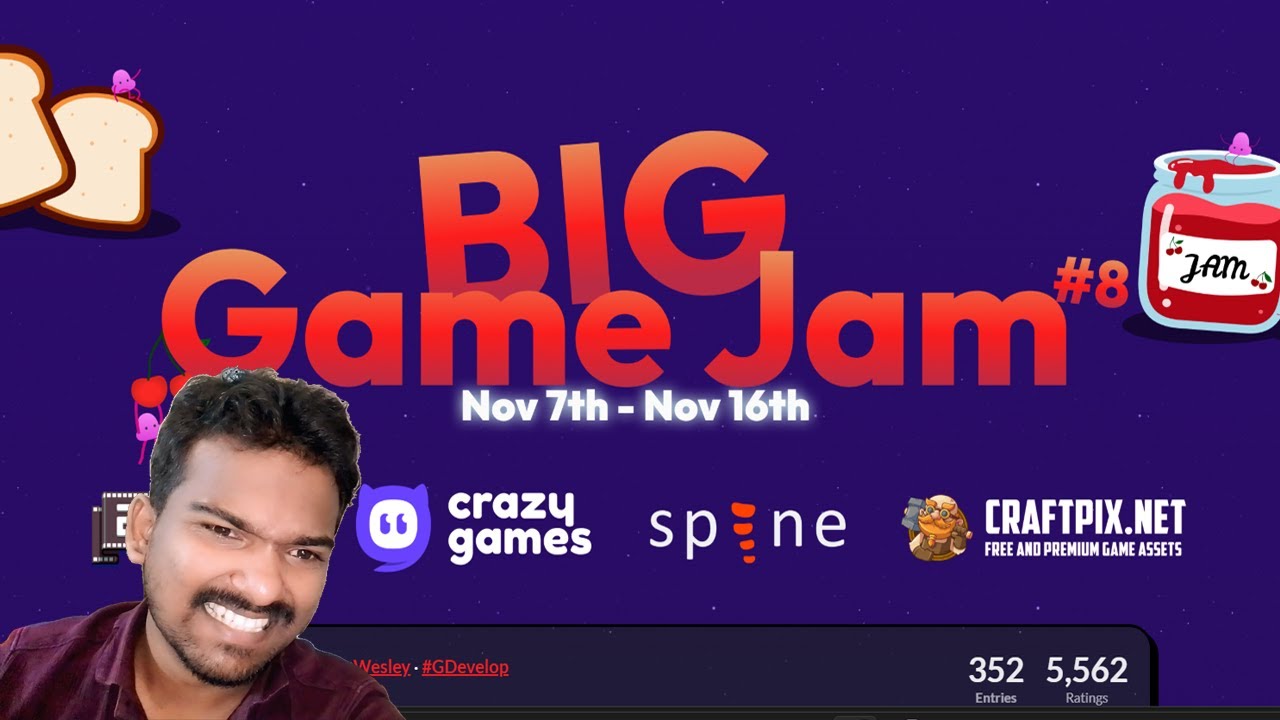 Plaing Gdevelop Game jam 8 Games!