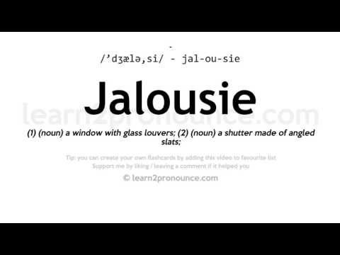 Pronunciation of Jalousie | Definition of Jalousie
