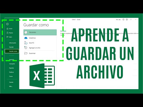 Como guardar archivos de Excel