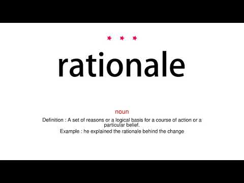 How to pronounce rationale - Vocab Today