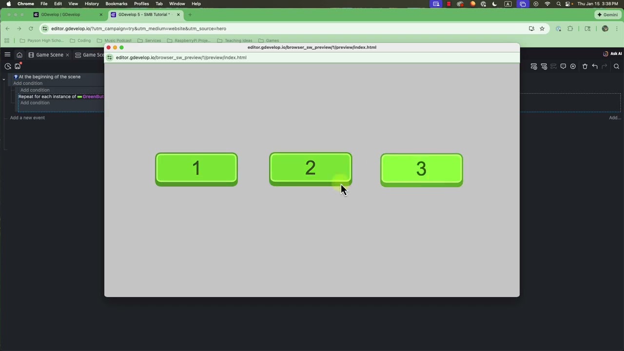 GDevelop: Create a Level Select Menu
