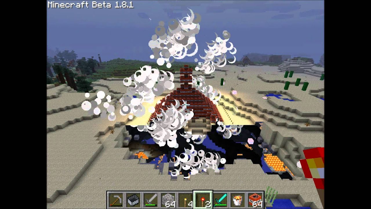 MInecraft TNT pyramid explosion