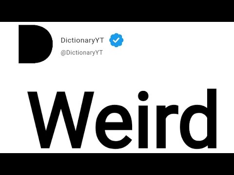 Weird Meaning in English