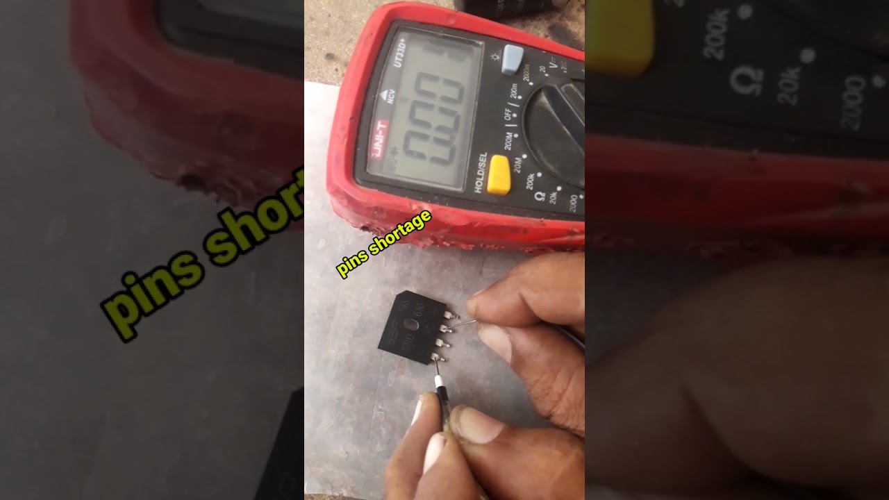 how to check diode bridge with multimeter # shorts #youtubeshorts #bhitaielectronics