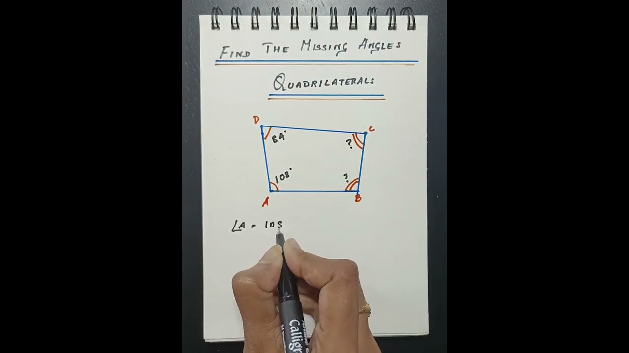 Quadrilaterals - Missing Angles #shorts #newyoutubeshorts