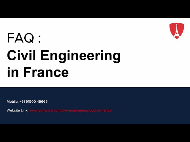 Masters in Civil Engineering in France | Civil Engineering Courses in ...