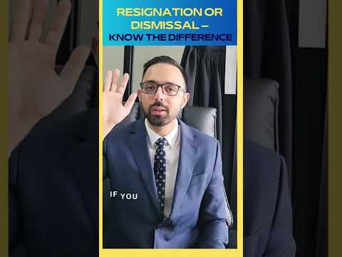 The Difference Between Resignation And Dismissal