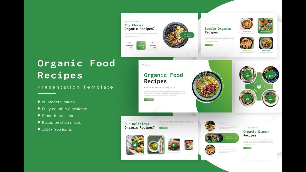 Organic Food Recipes Presentation Template