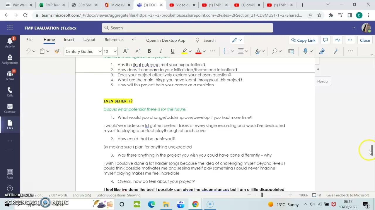 FMP EVALUATION FINAL
