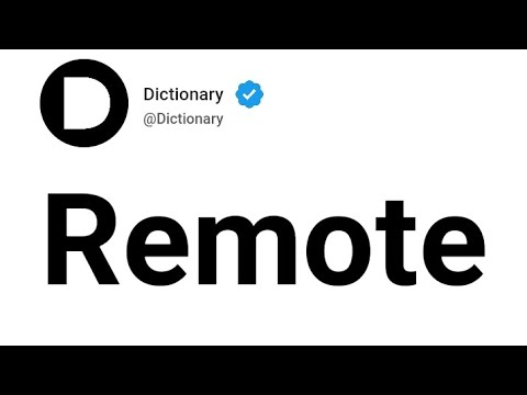 Remote Meaning In English