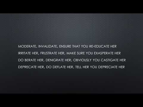Menstruator, and other words that rhyme with ‘hate her’ by IrisChild (no music)