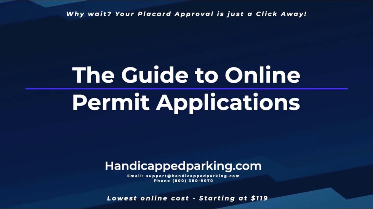 The Ultimate Guide to Online Handicap Placard Applications