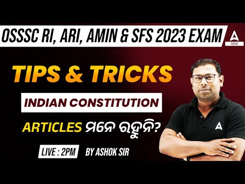 RI ARI AMIN, SFS 2023 | Polity I Tips & Tricks ( Indian Constitution )