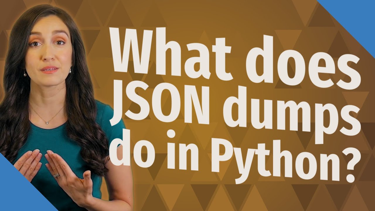 What does JSON dumps do in Python?