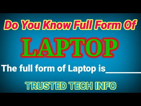 LAPTOP|The Full form Of Laptop|Computer Awareness