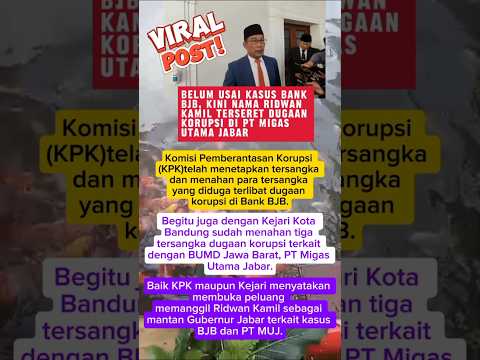 Ridwan Kamil dibidik KPK dan Kejaksaan ada apa ya? #fyp #viral #trending #korupsi #ridwankamil #kpk
